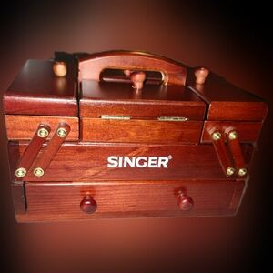 Singer | Storage & Organization | Vintage Singer Expandable Wooden ...